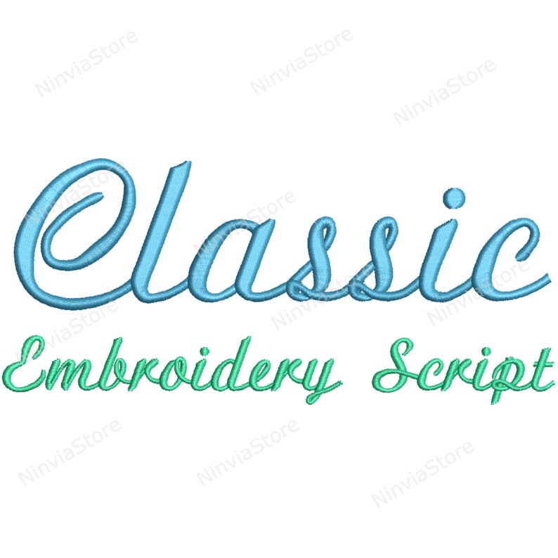 Classic Script Embroidery Font BX Font for Embroidery | Etsy UK