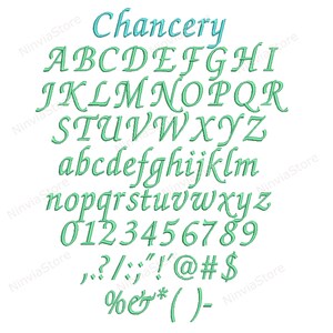 JEF Embroidery Font Bundle Calligraphy Font for Embroidery | Etsy