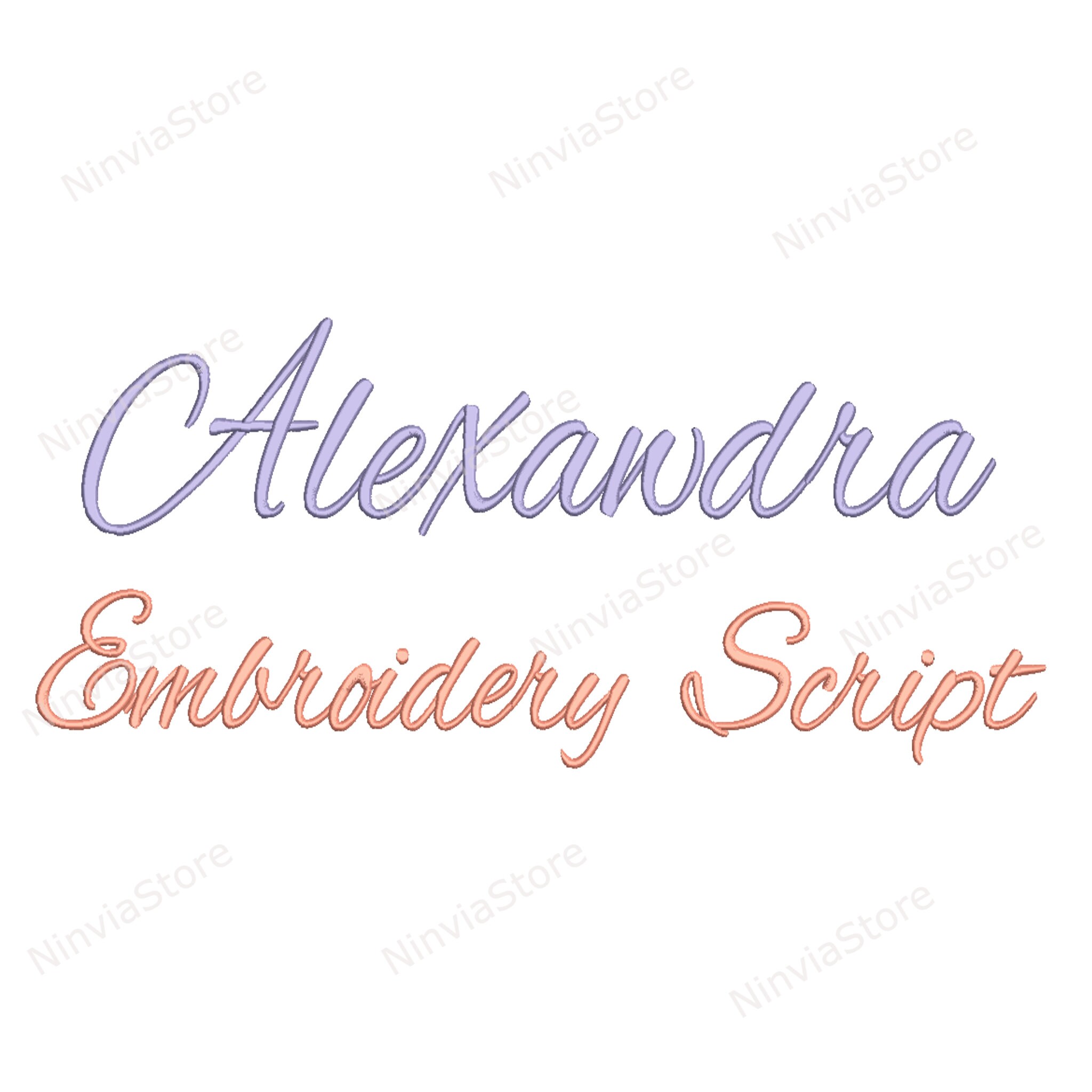 Alexandra Script Embroidery Font BX Font for Embroidery PES - Etsy UK