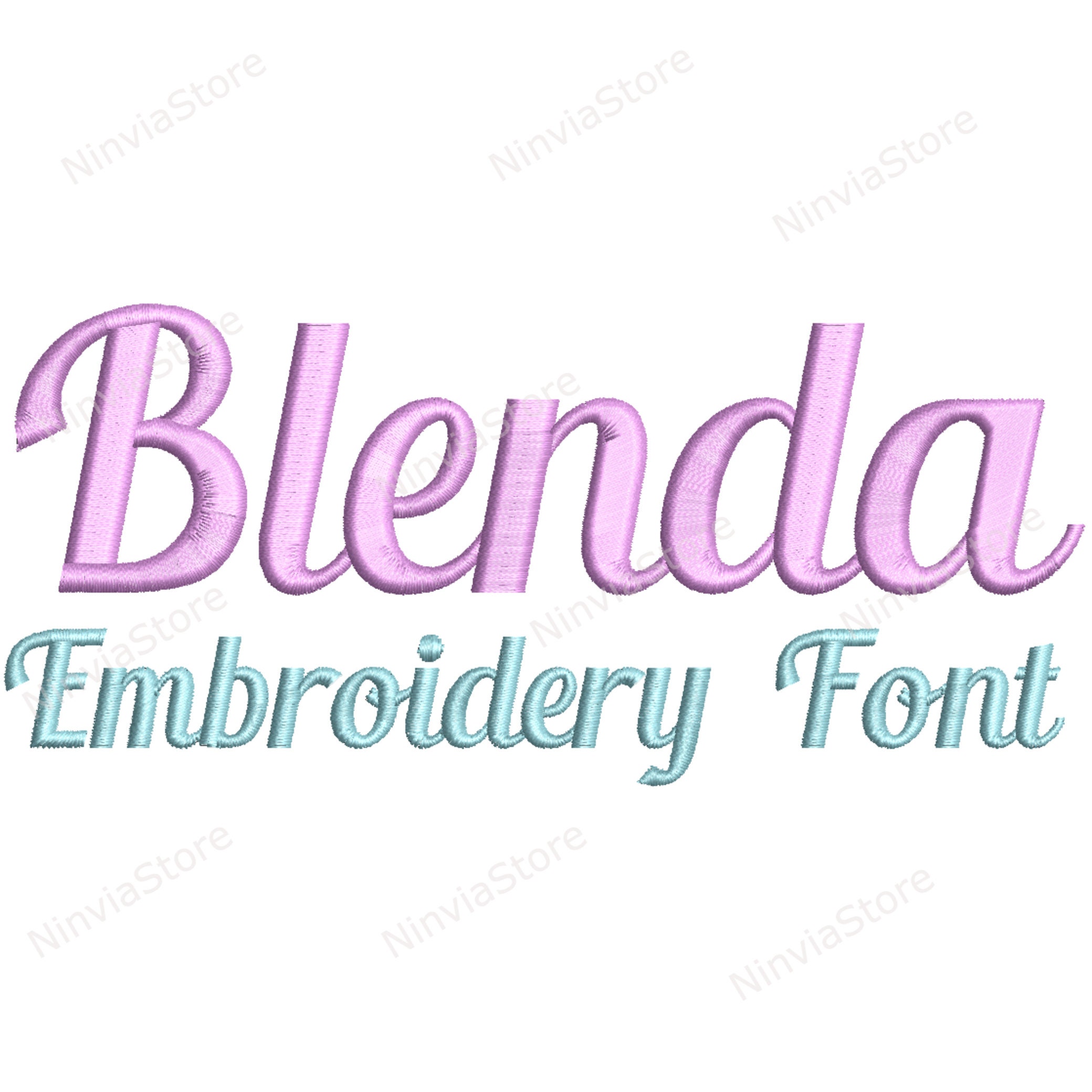 Blenda Embroidery Font Script Font PES Monogram Font BX - Etsy UK