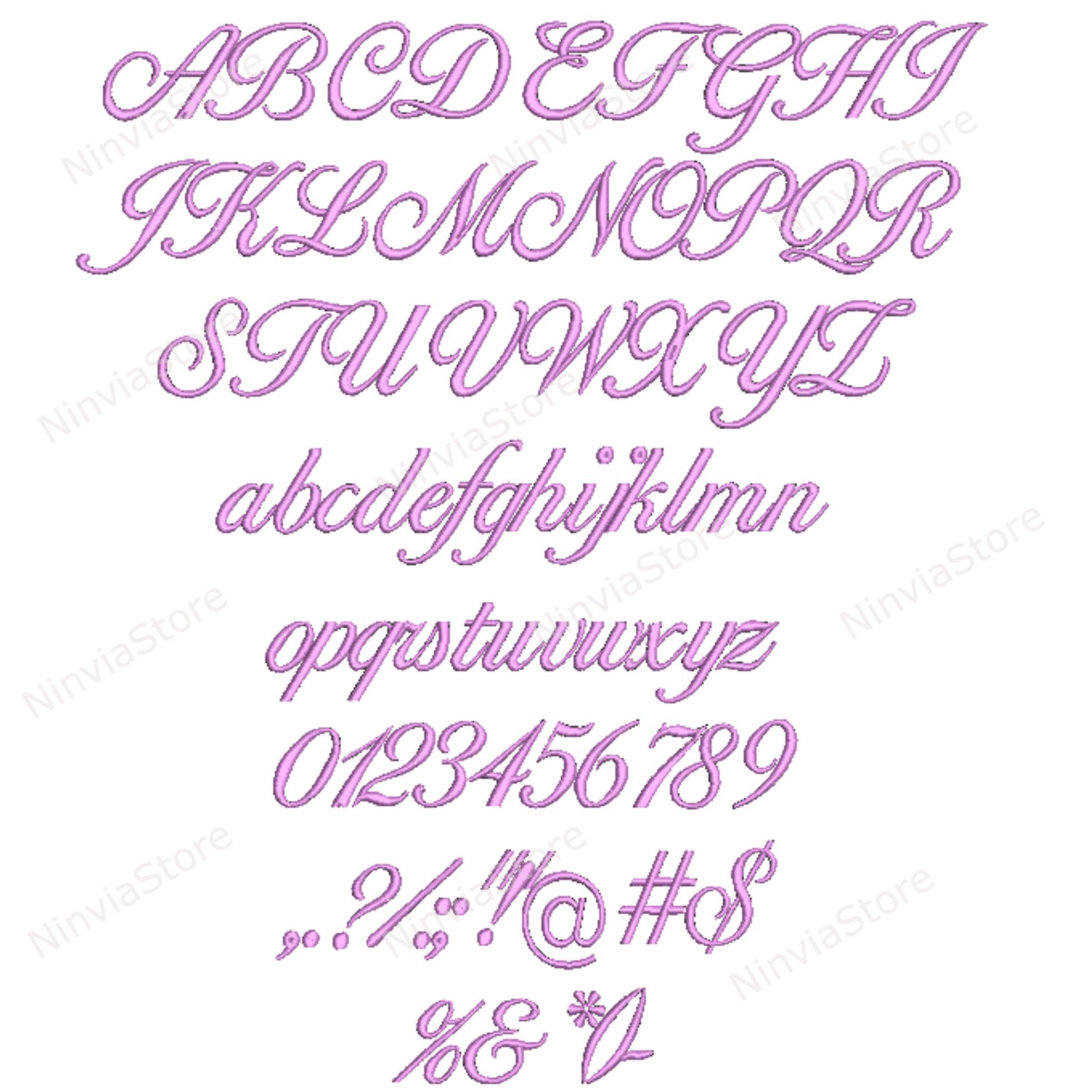 DST Embroidery Font Bundle Script Font DST Alphabet Machine | Etsy