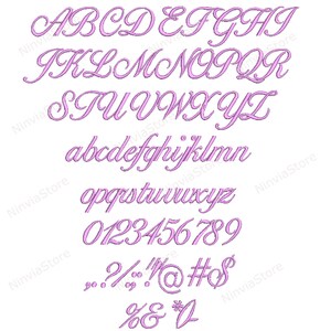 DST Embroidery Font Bundle Script Font DST Alphabet Machine | Etsy