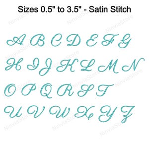 Graceful Script Embroidery Font - Cursive Monogram BX PES + 7 Formats ...