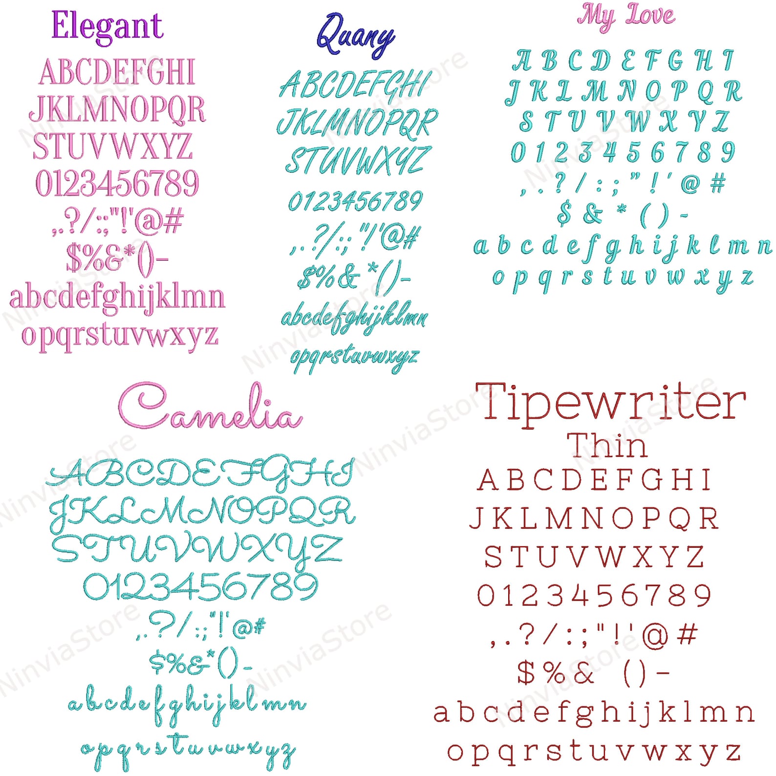50 BX Embroidery Fonts 0.75 1.25 1.75 Sizes - Etsy