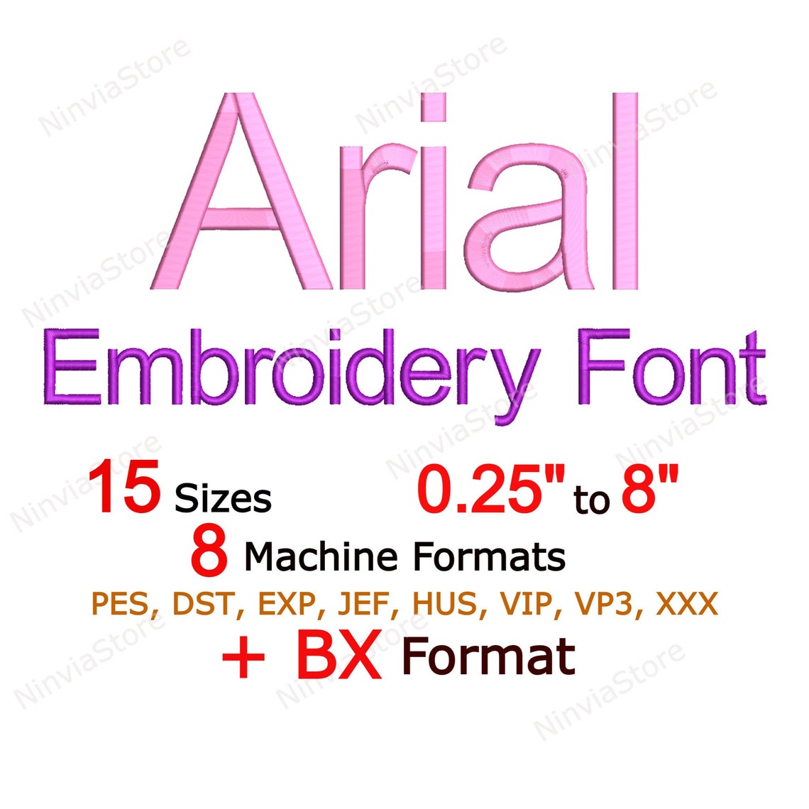 Arial Embroidery Font Pe Font for Embroidery Small - Etsy