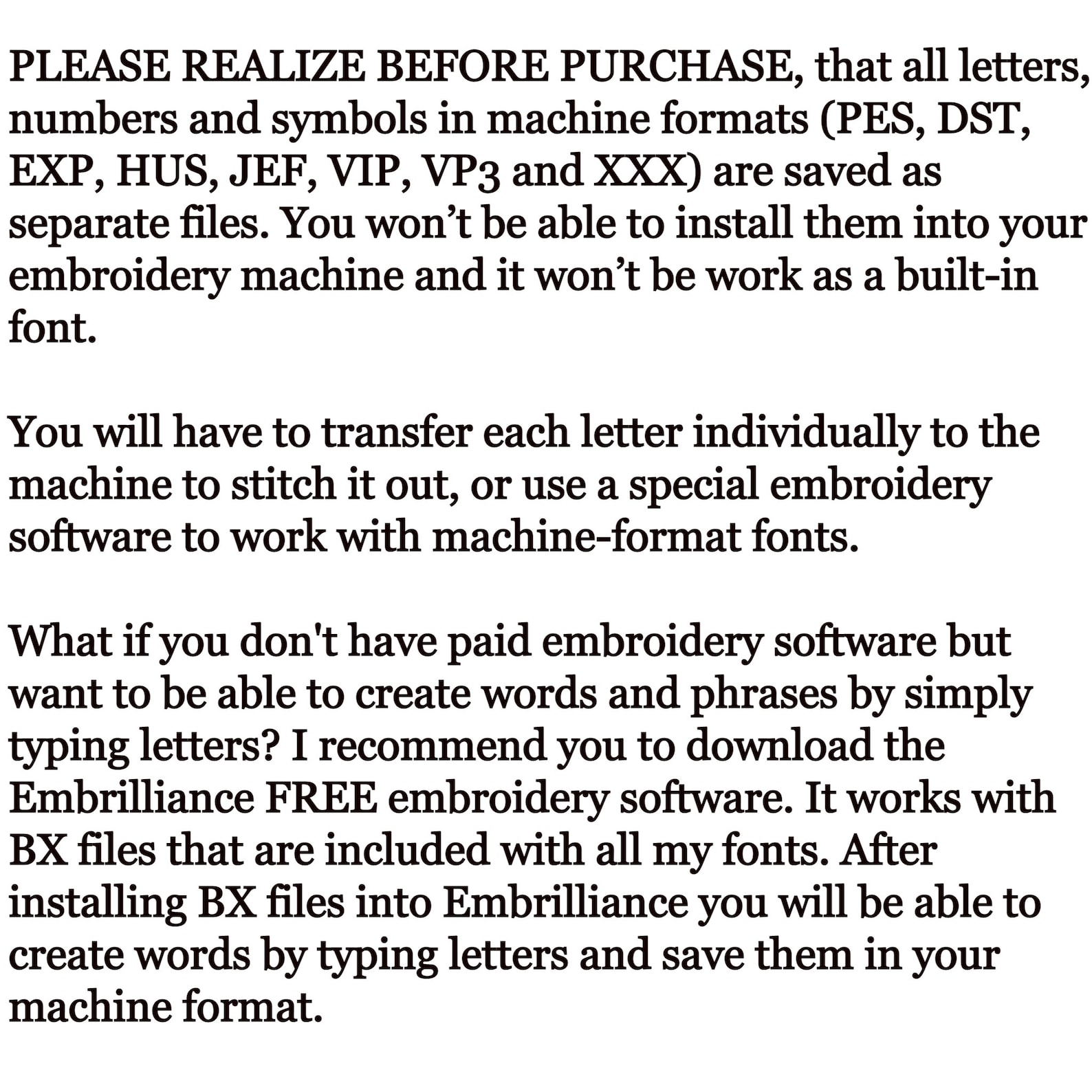 Bernadette Embroidery Script, BX Font for Embroidery, Cursive Font Pe ...