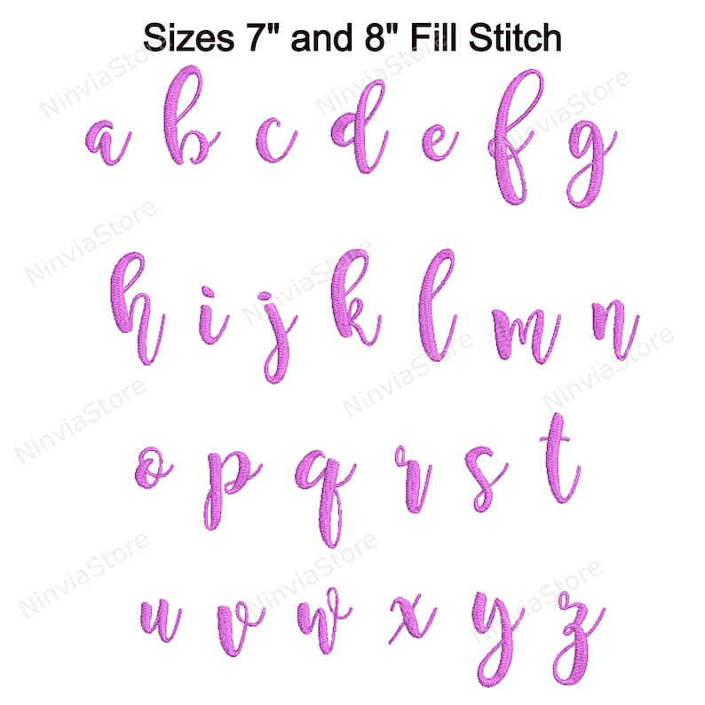 Magnolia Sky Script Embroidery Font, Calligraphy Font Pe, PES Monogram ...