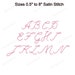 Thin Script Embroidery Font, PES Monogram Font Script Font, Satin BX ...