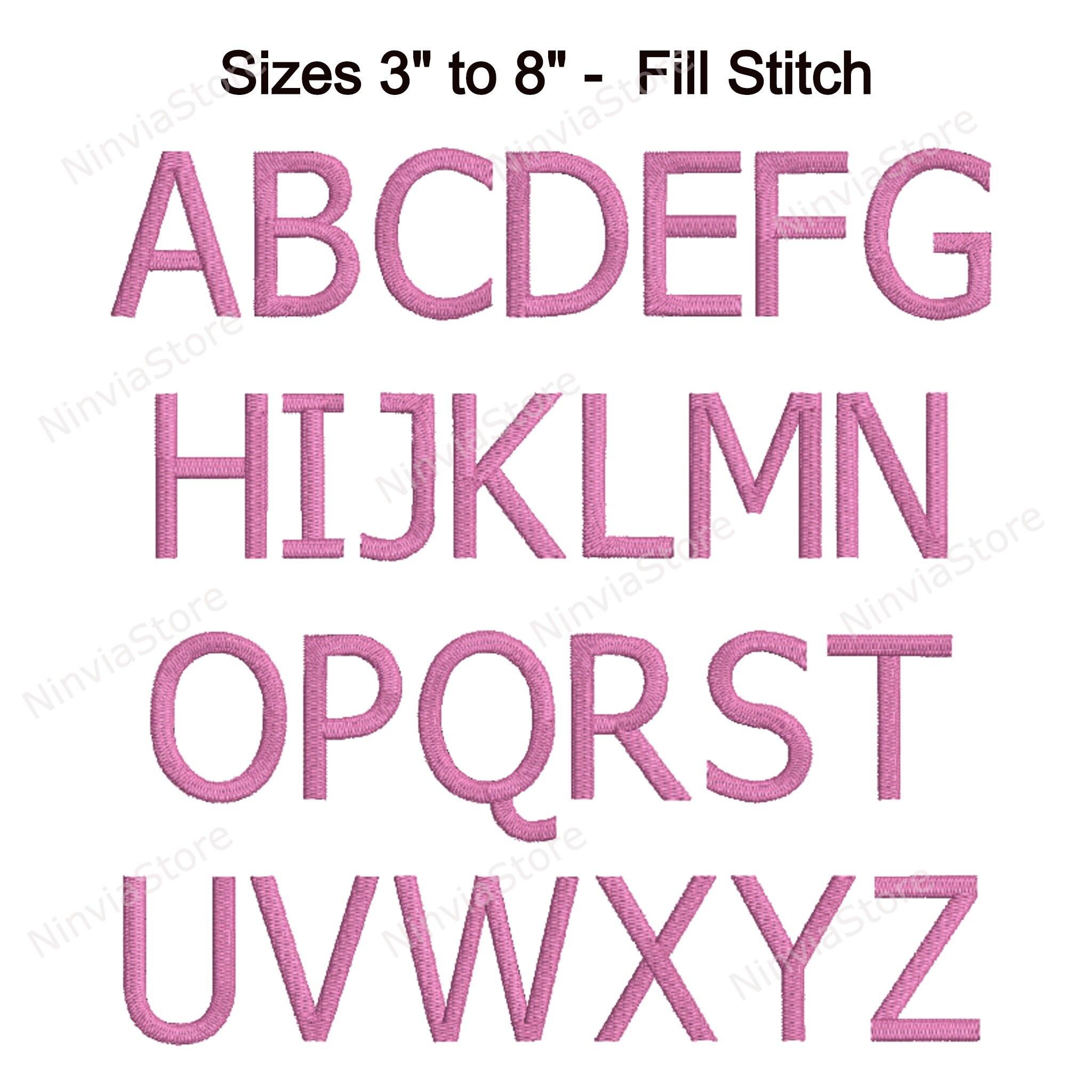 Tahoma Embroidery Font, Alphabet PES Font for Embroidery, Monogram BX ...