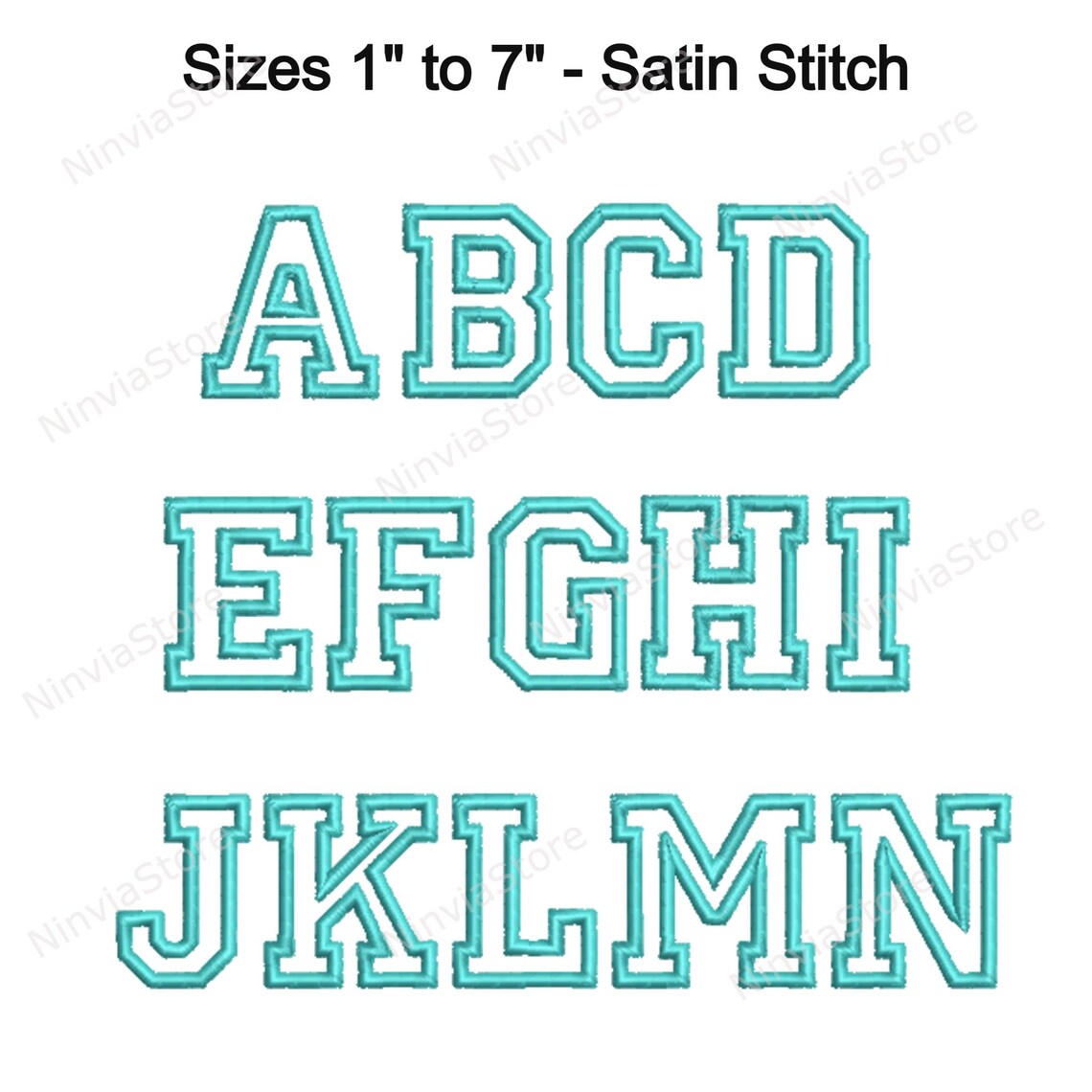 College Outline Embroidery Font BX Font, Alphabet Machine Embroidery ...