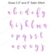 Magnolia Sky Script Embroidery Font - Cursive Monogram Letters ...