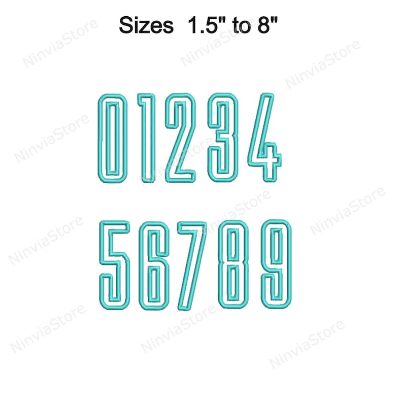 Mega Slim Block Applique Embroidery Font, Machine Embroidery Design ...