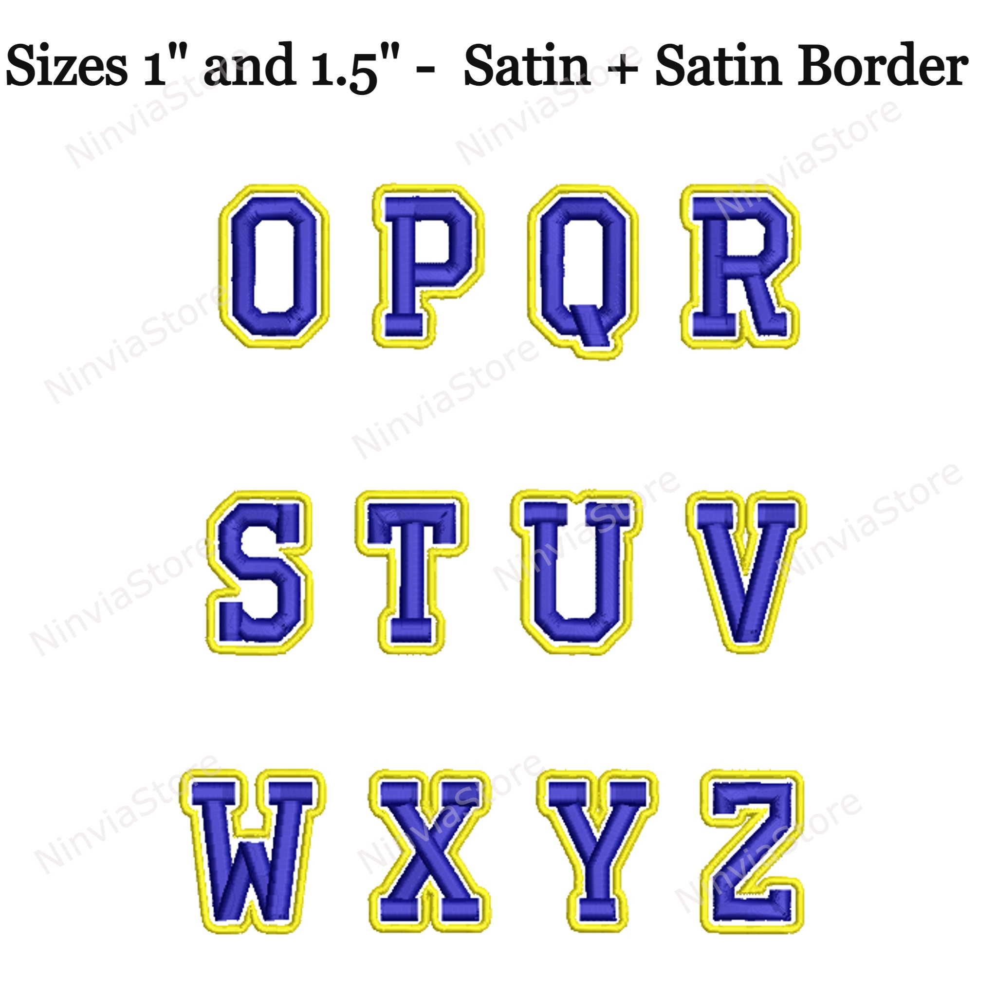 2 Color Athletic Embroidery Font, BX Font, Alphabet Machine Embroidery ...