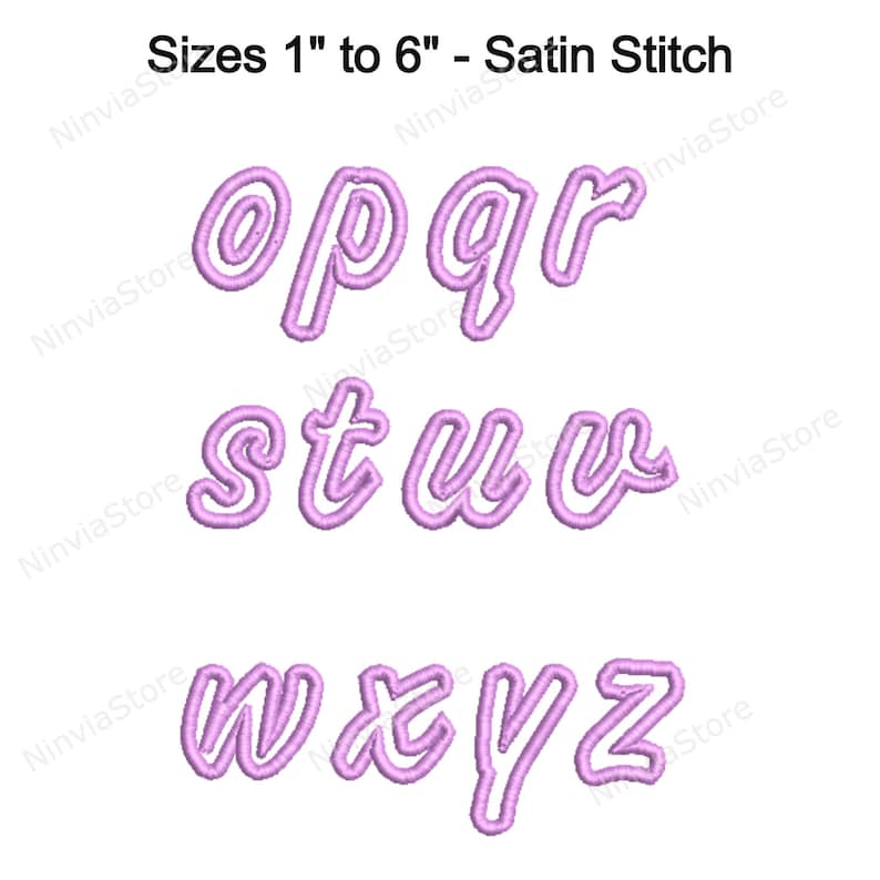 3D Foam Amanda Outline Embroidery Font, 3D Puff Foam Script BX Font ...