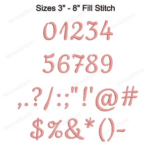Sweet Nia Embroidery Script, Cursive Font Pe, PES BX Alphabet Machine ...