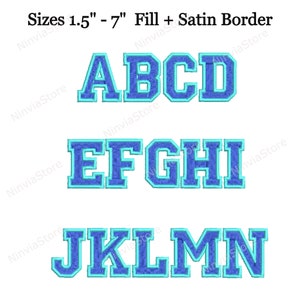 2 Color College Embroidery Font, BX Font, Pe Font for Embroidery ...