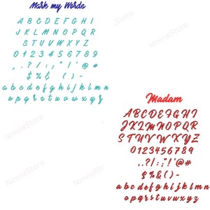 PES Script Embroidery Font Bundle, Machine Embroidery Font Pe, Monogram ...
