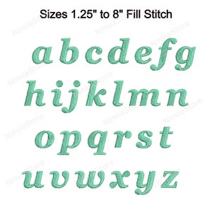 Georgia Bold Italic Embroidery Font, PES Monogram Alphabet Machine ...