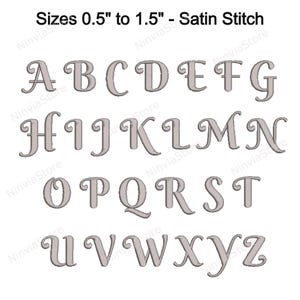 Antique Style Embroidery Font, BX Font, Monogram Alphabet Machine ...