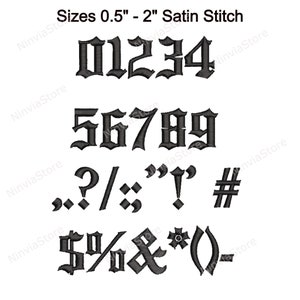 Gothic Embroidery Font, Alphabet PES Font for Embroidery, Machine ...