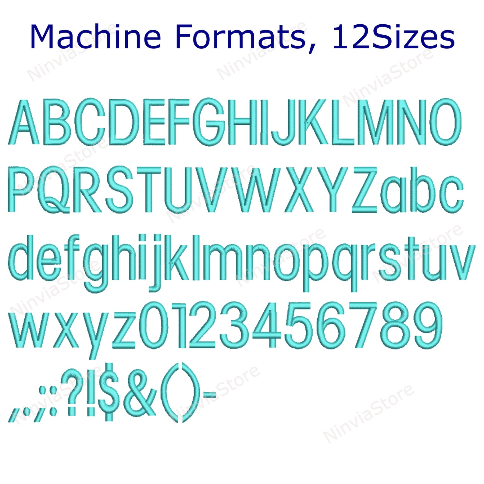 Block Monogram Machine Embroidery Alphabet Font Block Font | Etsy