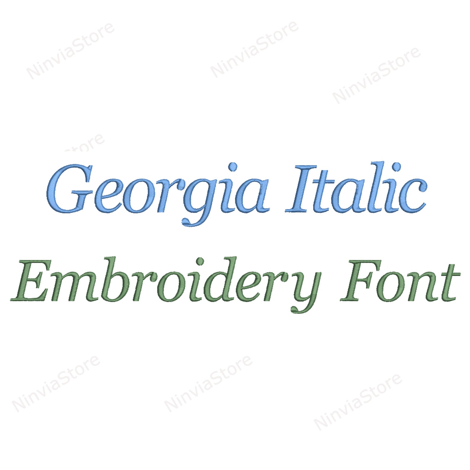 Georgia Italic Embroidery Font Georgia BX Font PES Monogram - Etsy
