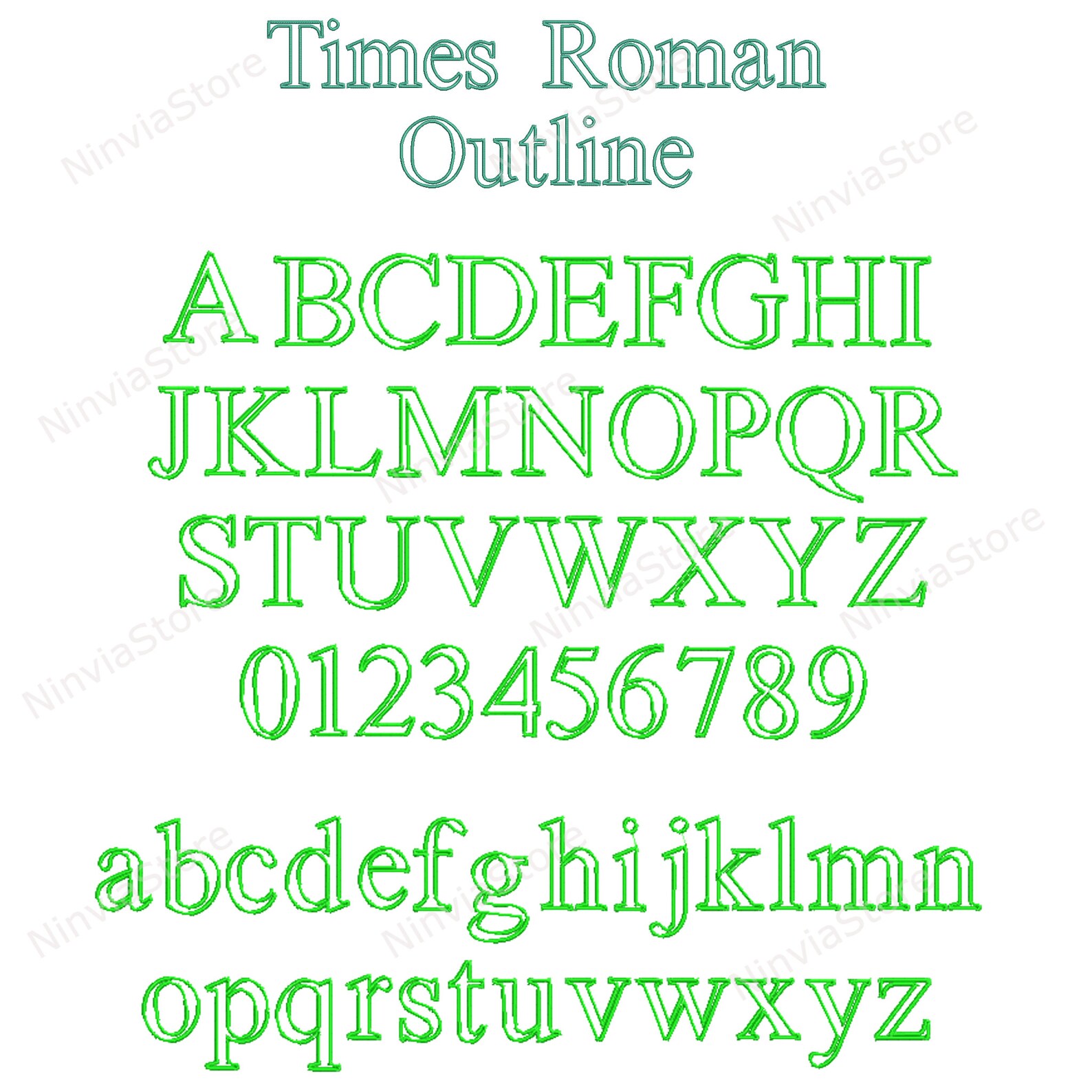 7 DST Outline Embroidery Fonts Bundle Machine Embroidery Font - Etsy