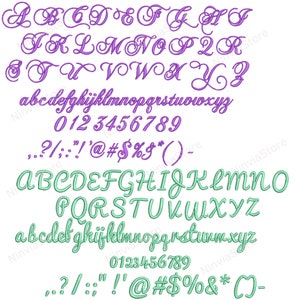 DST Embroidery Font Bundle Script Font DST Alphabet Machine | Etsy