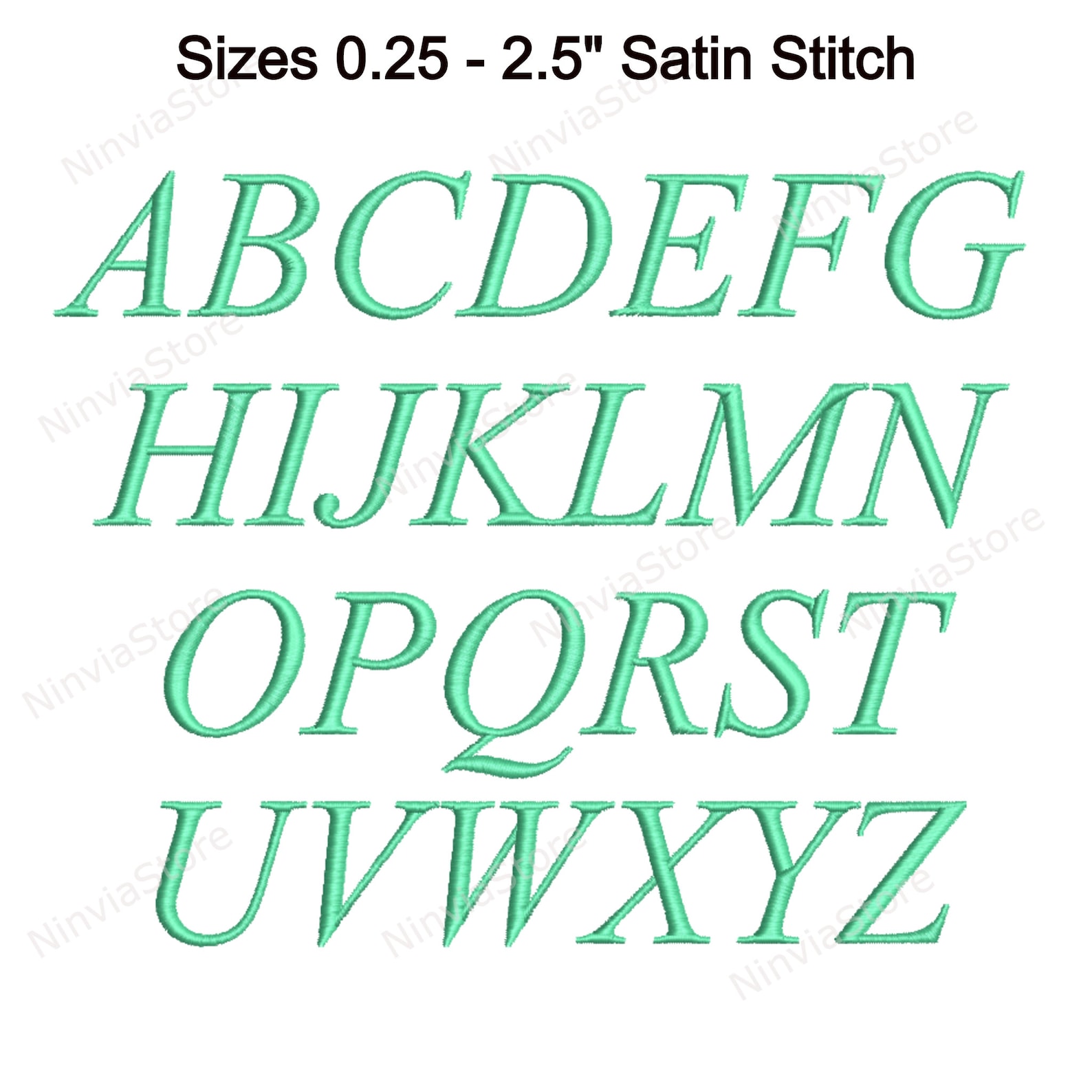 Times Roman Italic Embroidery Font, BX PES Monogram Alphabet Machine ...