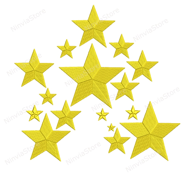 Star Embroidery Design, Star Machine Embroidery, Christmas, Star ...