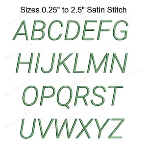 Light Block Italic Embroidery Font, Pe Font for Embroidery, Block BX ...