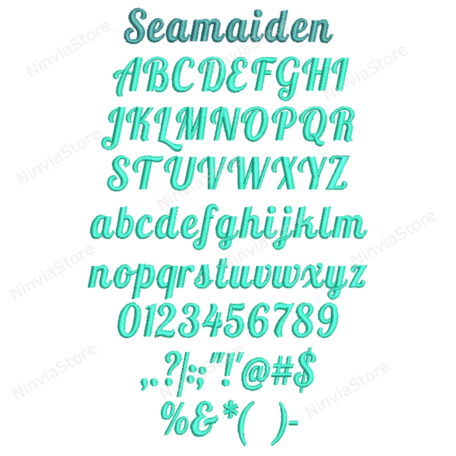 JEF Embroidery Font Bundle Calligraphy Font for Embroidery | Etsy