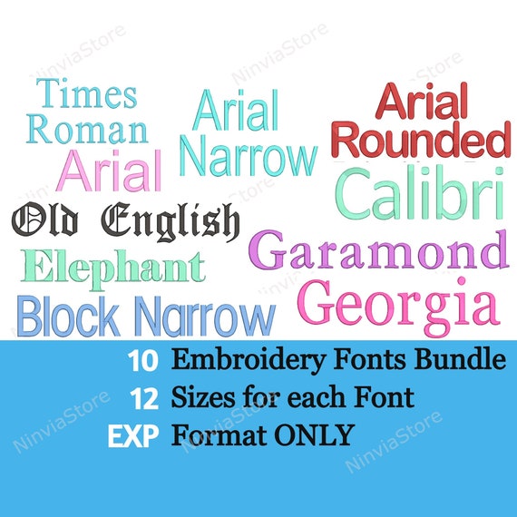 EXP Embroidery Font Bundle Machine Embroidery Font EXP | Etsy