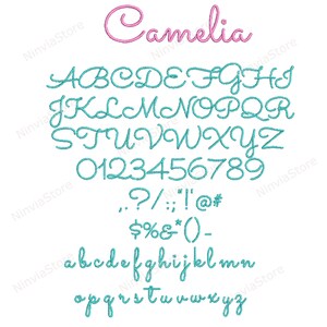 PES Script Embroidery Font Bundle, Machine Embroidery Font Pe, Monogram ...