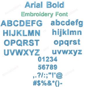 10 DST Arial Embroidery Fonts Bundle, Machine Embroidery Font DST ...