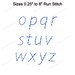 Run Script Embroidery Font, Run Stitch BX Font, Pe Font for Embroidery ...