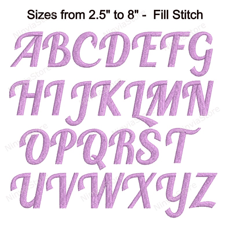 Blenda Embroidery Font Script Font PES Monogram Font BX - Etsy