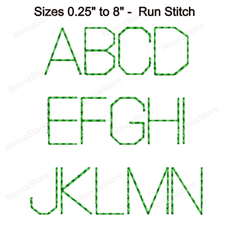 Run Block Embroidery Font Block BX Font Monogram Alphabet | Etsy