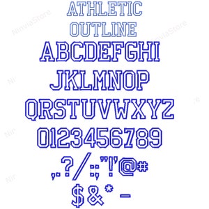 7 PES Outline Embroidery Fonts Bundle, Machine Embroidery Font Pe ...