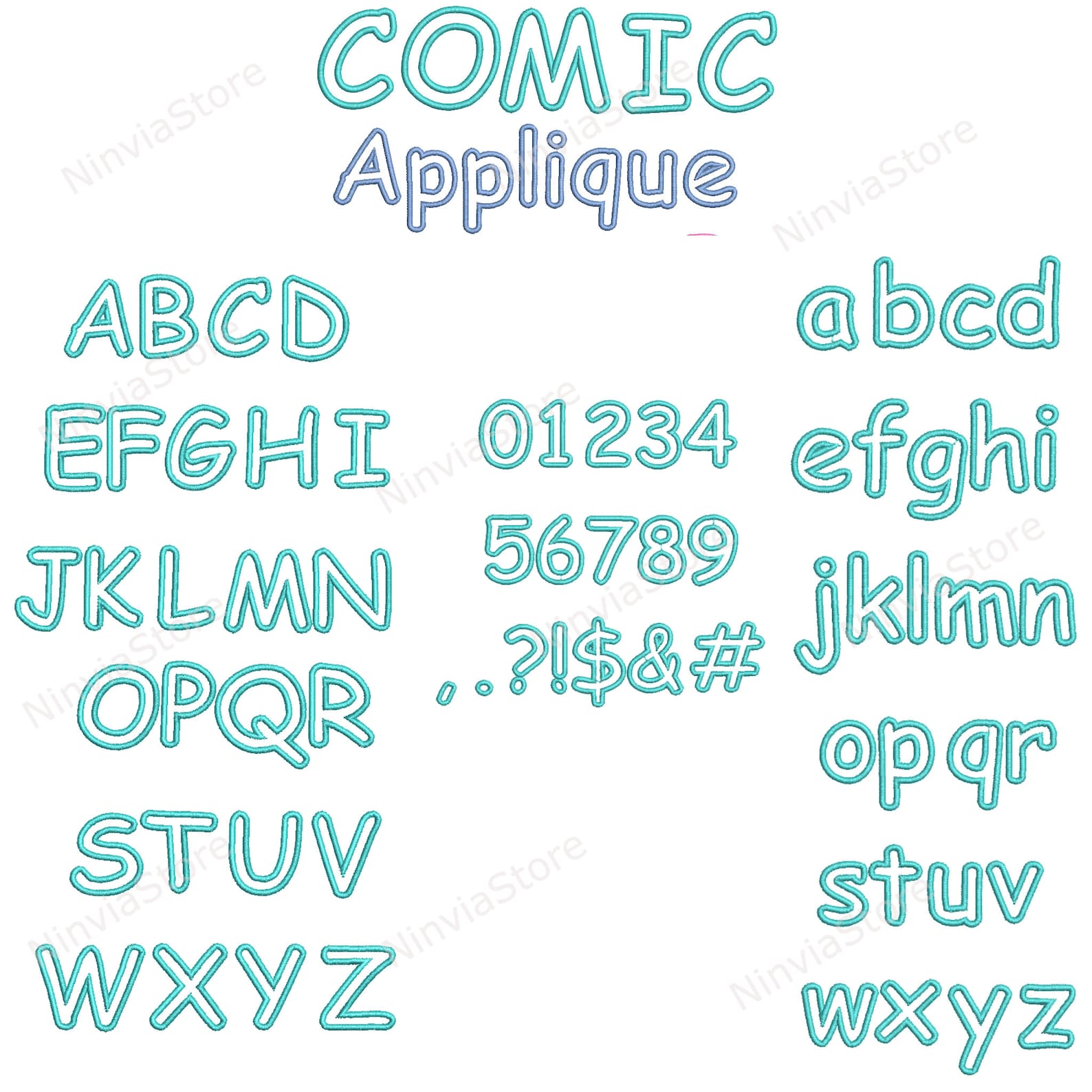 PES Applique Embroidery Fonts Bundle, Machine Embroidery Font Pe ...