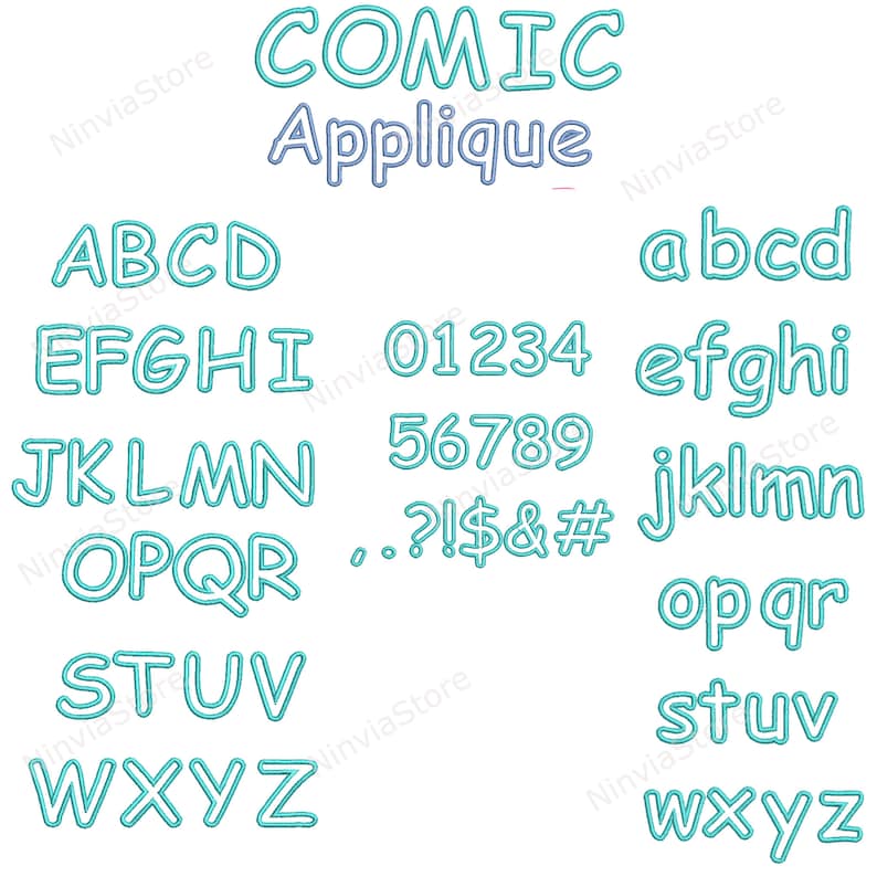 PES Applique Embroidery Fonts Bundle, Machine Embroidery Font Pe ...