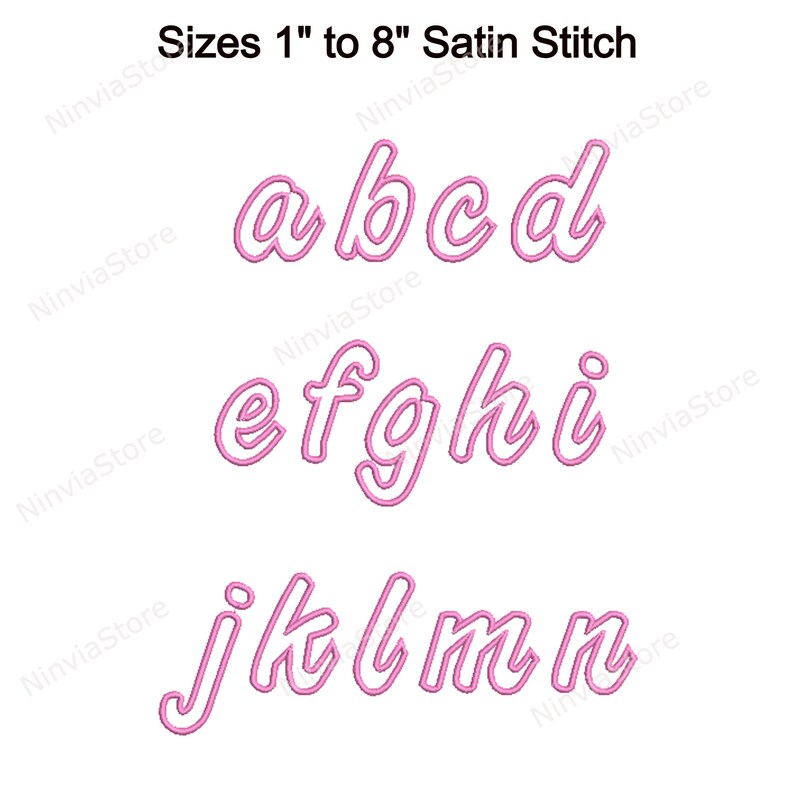 Amanda Outline Script Embroidery Font BX, Alphabet Machine Embroidery ...