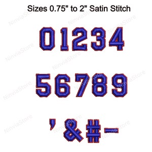 3D Foam 2 Color Athletic Embroidery Font - Puffy Varsity Raised Letters ...