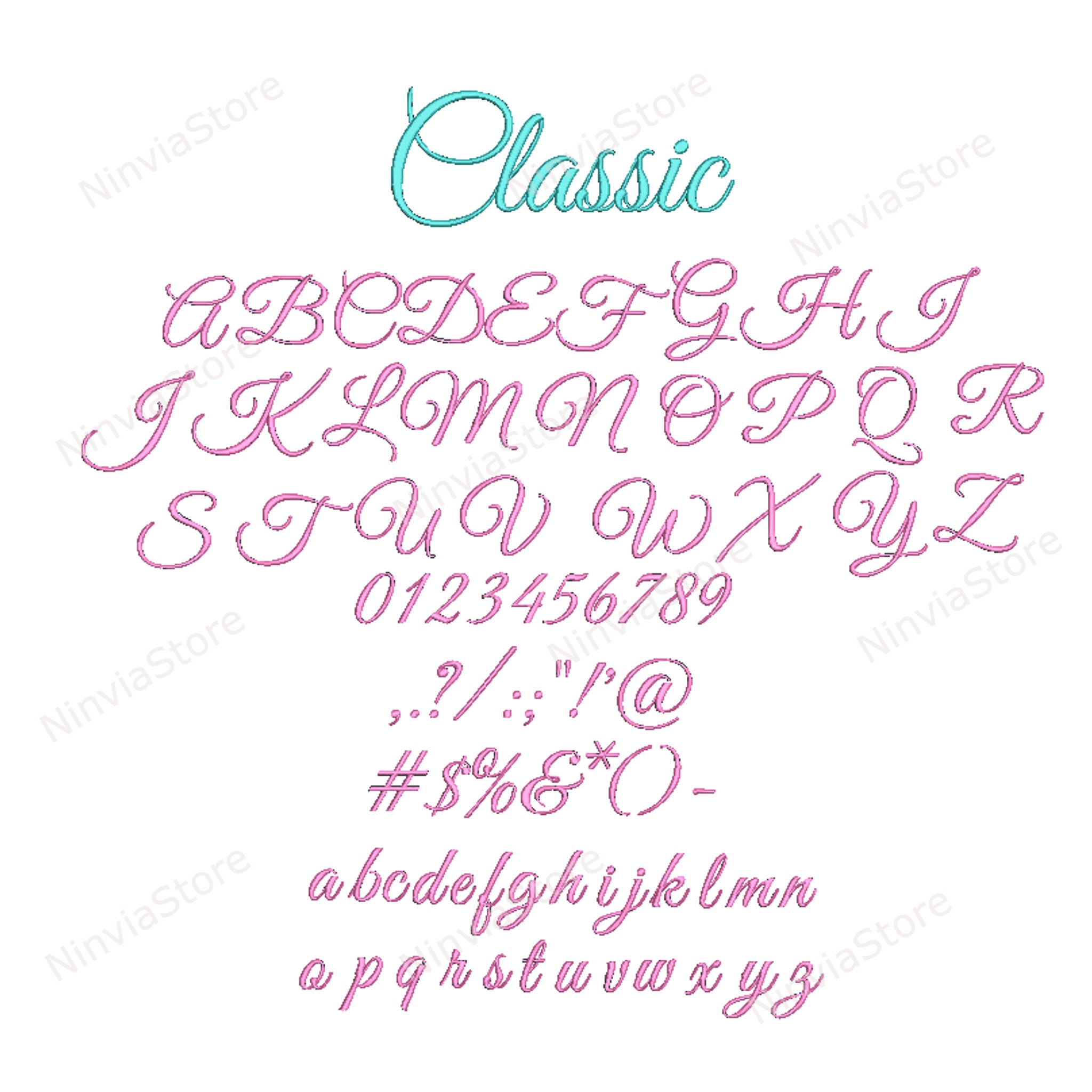 DST Embroidery Fonts Bundle Calligraphy Font for Embroidery - Etsy
