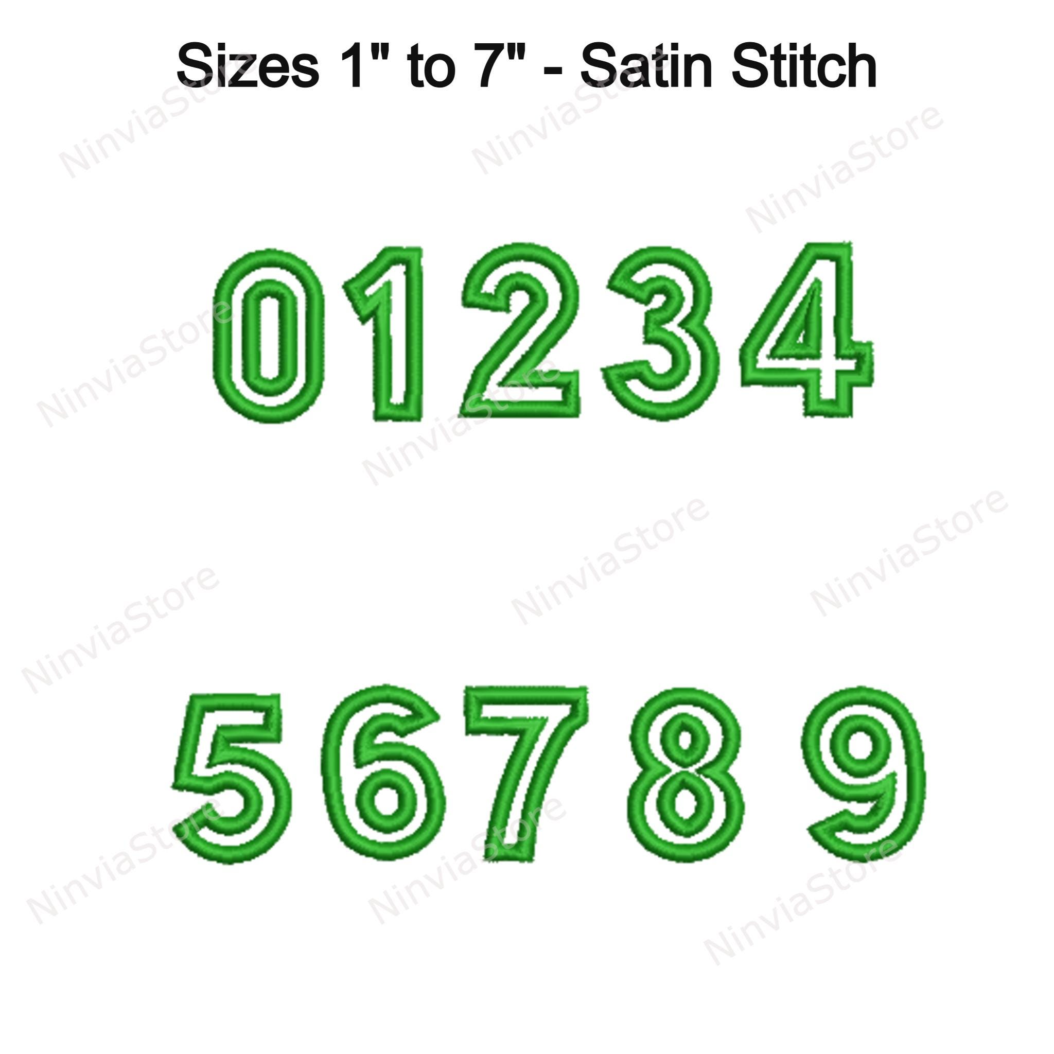 Classic Block Outline Embroidery Font, Alphabet Machine Embroidery ...