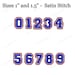 2 Color College Embroidery Font, BX Font, Alphabet Machine Embroidery ...