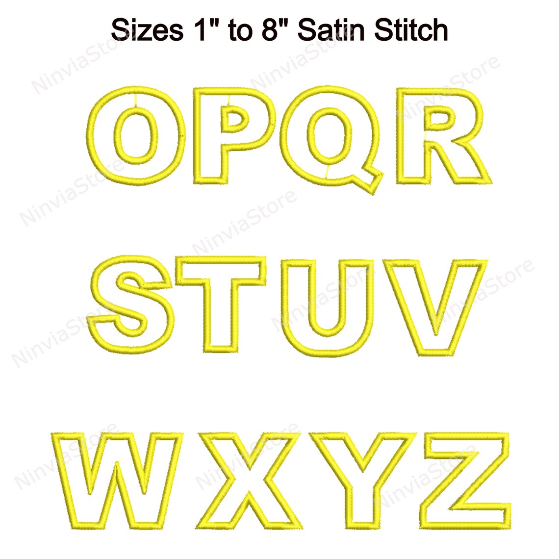Arial Black Outline Embroidery Font BX, Alphabet Machine Embroidery ...