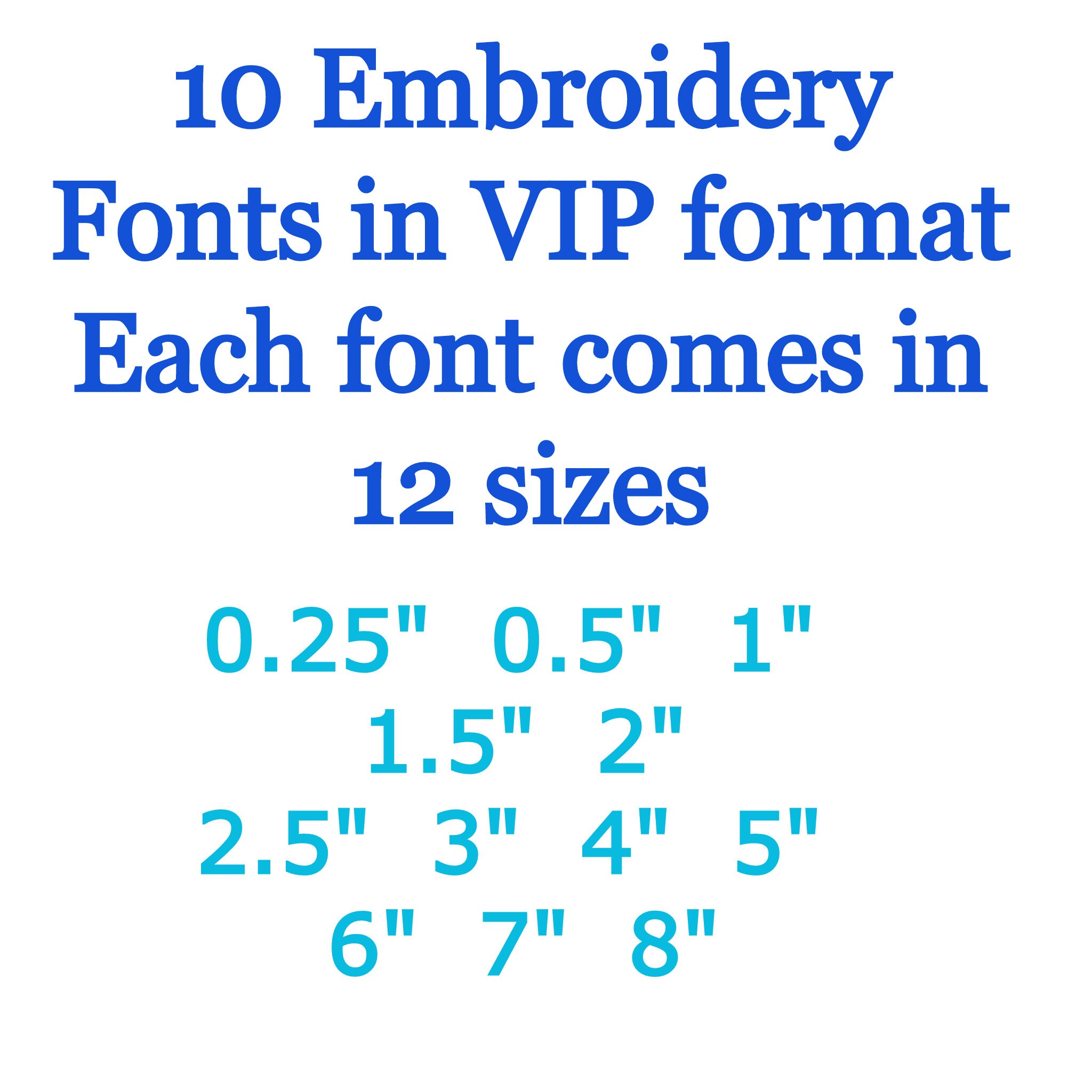 VIP Embroidery Font Bundle Machine Embroidery Font VIP | Etsy