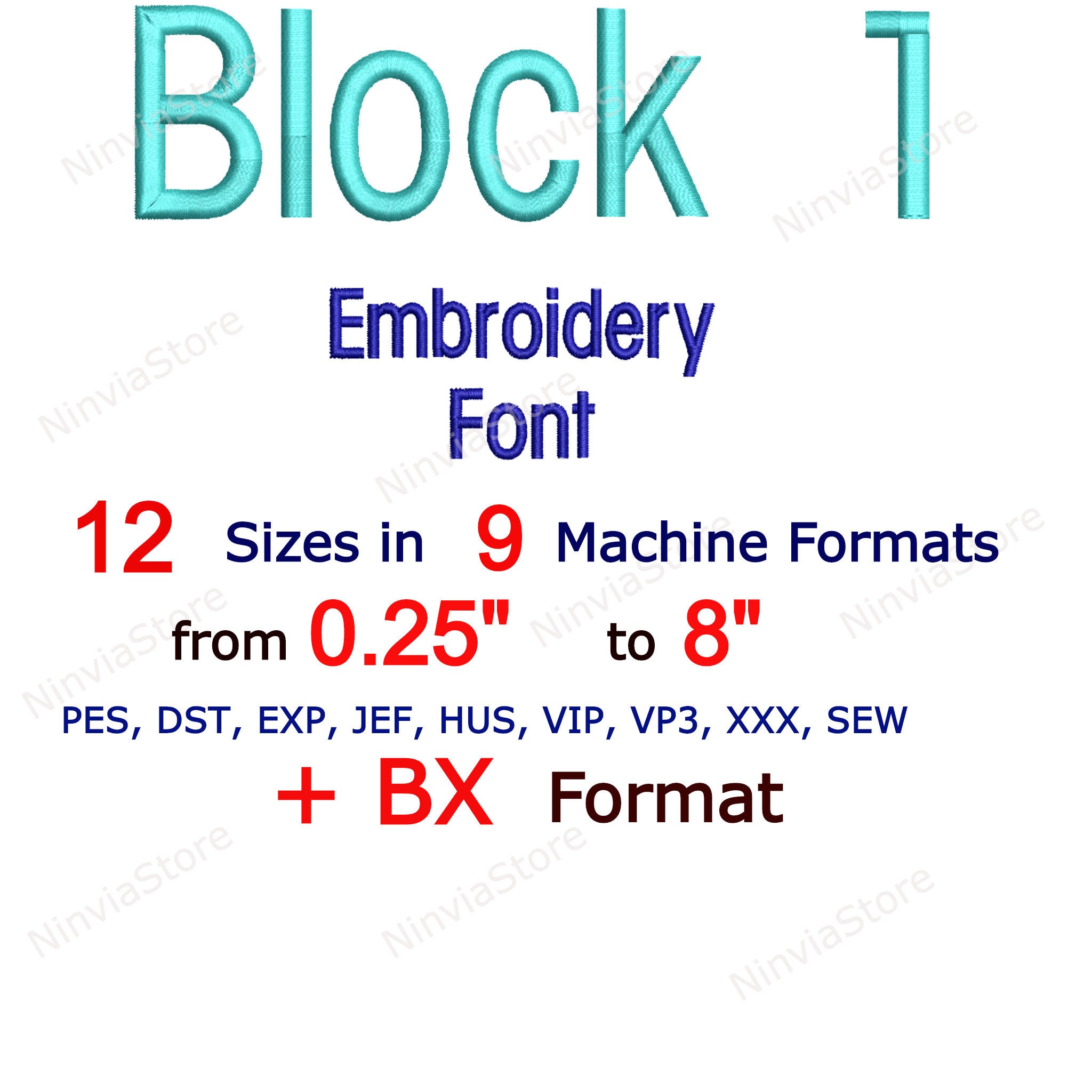 Block Monogram Machine Embroidery Alphabet Font Block Font | Etsy