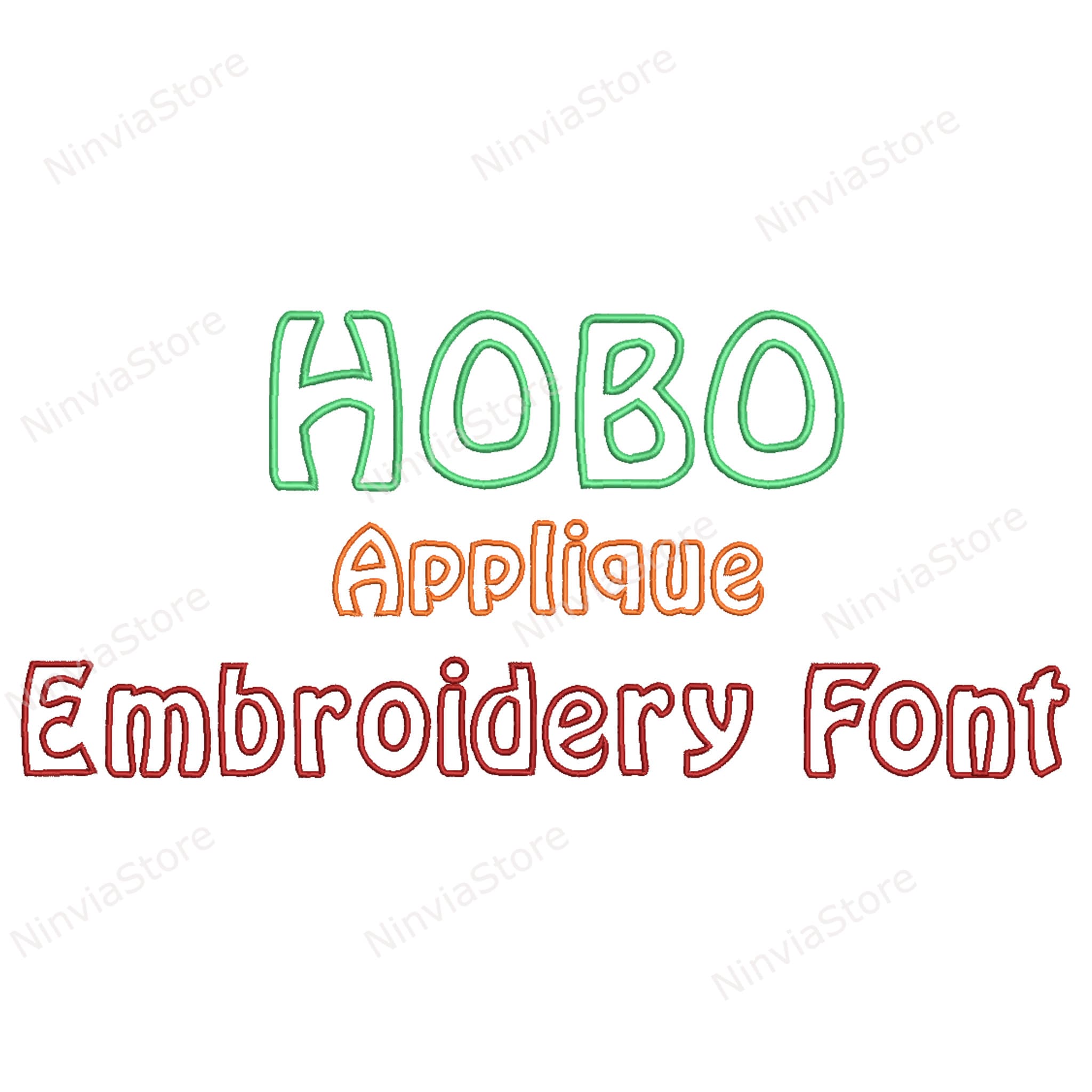 Hobo Applique Embroidery Font Monogram BX Font Machine - Etsy